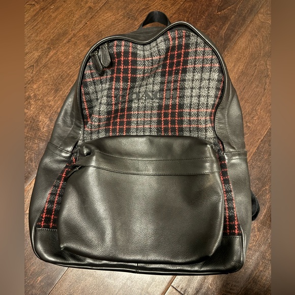 Coach | Bags | Coach Black And Red Plaid Backpack | Poshmark